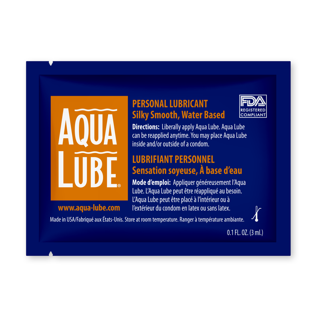 Aqua Lube 3ml Foil Packs, Bag of 144 | Global Protection Corp.