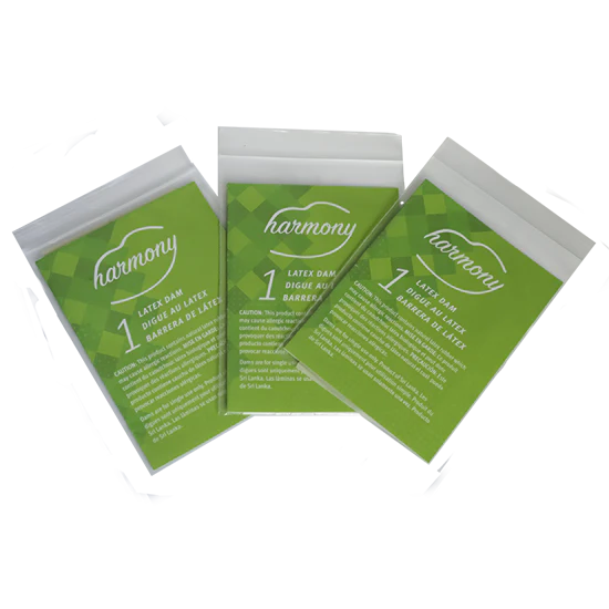 Harmony Latex Dams, Box of 100 | Global Protection Corp.
